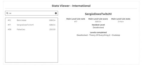 I Implemented A Working Stats Viewer With List Points On My Main Level List Rgeometrydash