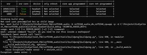 Fail To Build A Copy Of Nrf5340 Example Audio Application Nordic Qanda Nordic Devzone Nordic