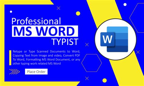 Type Document Only Ms Word Typing By Faizan Fiverr