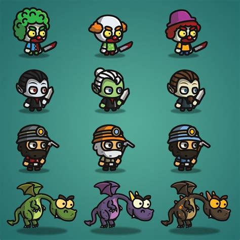 Super Bundle 2d Game Asset Character Gui Game Level Tokegameart