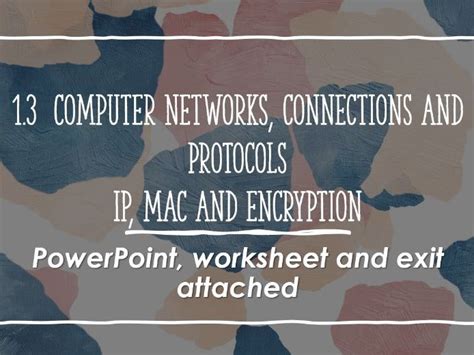 ip mac and encryption ocr computer science complete lesson teaching