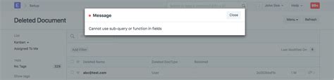 Bug Opening Deleted Docs Triggers Error Message Issue Frappe Erpnext GitHub