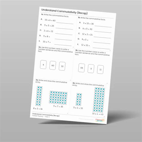 Year 2 Understand Commutativity Recap Varied Fluency Resource
