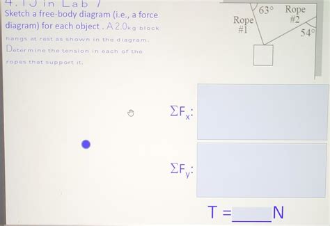 Solved 4 In Lab Sketch A Free Body Diagram I E A Force