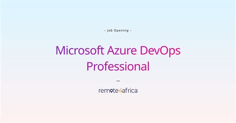 Remote Microsoft Azure Devops Professional And Trainer Job At Human