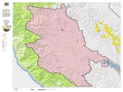California Elk Hunting Zone Fort Hunter Liggett Map By Huntdata Llc