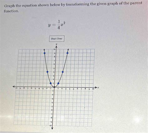 graph the equation shown below by transforming the given graph of the