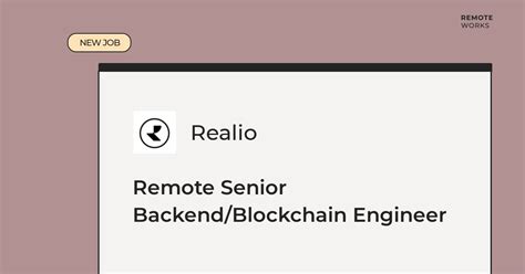 remote works on linkedin remote senior backend blockchain engineer