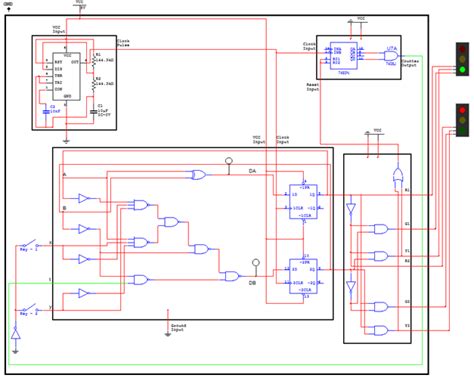 One Way Road Intersection Traffic Light A Simple Logic Design Robatronics