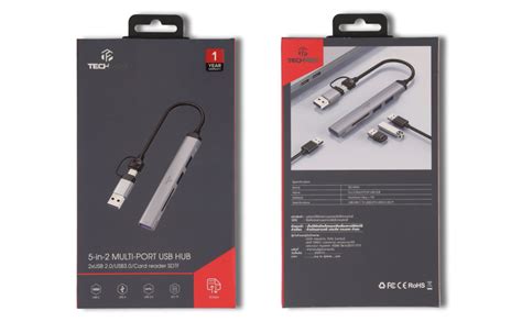 TECHPRO Port Hub In XUSB USB Card Reader SDTF Gray By Banana IT Shopee Thailand