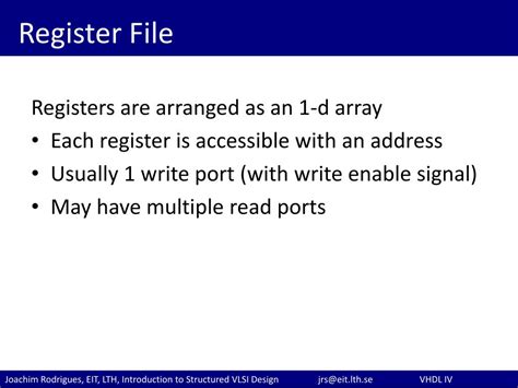 Ppt Introduction To Structured Vlsi Design Vhdl Iv Powerpoint
