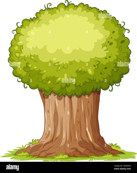 Isolated Simple Tree Cartoon Illustration Stock Vector Image Art Alamy