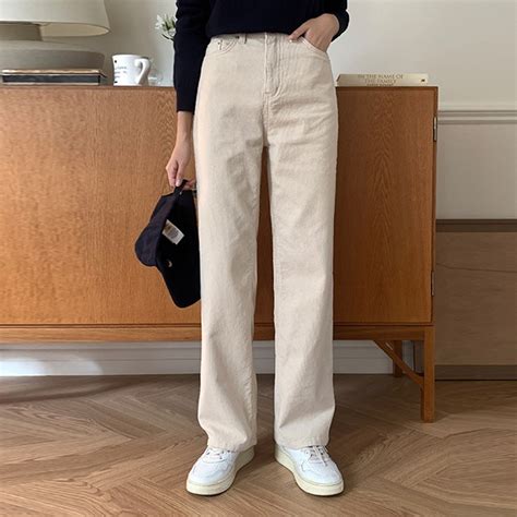 베니토 2천장돌파 Xs L Made Better Jeans No137 코듀로이 세미 와이드 크림핑크 신상베스트간절기가을여성데일리와이드팬츠세미