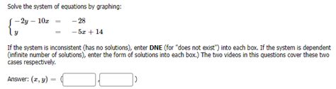 Solved Solve The System Of Equations By Graphing Chegg