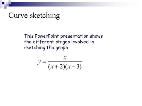 Curve Sketching This Power Point Presentation Shows The
