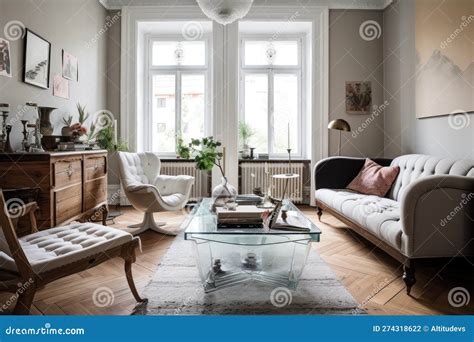 Classic And Bohemian Mix With Modern Furniture And Vintage Details In