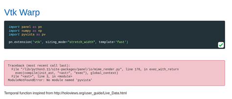 Error When Running Cell On The Vtk Warp Page Panel Holoviz Discourse