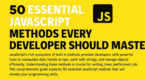 50 Essential Javascript Methods Every Developer Should Master By Xcoder Jun 2025 Medium