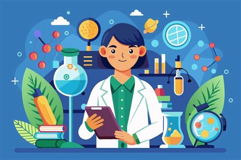 Flatstyle Vector Design Of Environmental Health Scientist Premium Ai