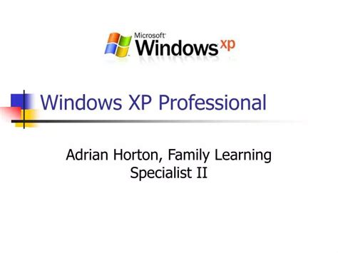 PPT Mastering Windows XP Professional Features Functions And Enhancements PowerPoint
