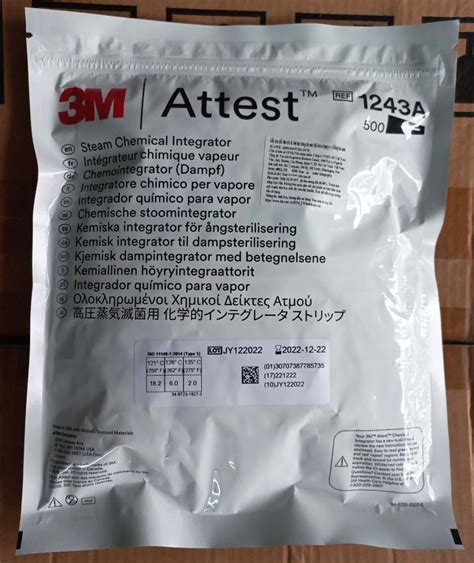 Test Hóa Học Kiểm Soát Tiệt Trùng Bằng Hơi Nước 3m 1243a