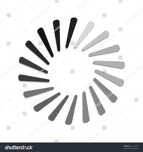 Segmented Preloader Buffer Shape Progress Indicator Stock Vector