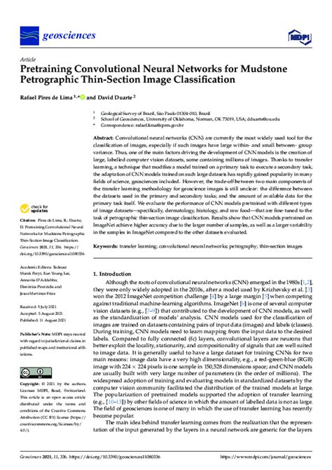 pdf pretraining convolutional neural networks for mudstone