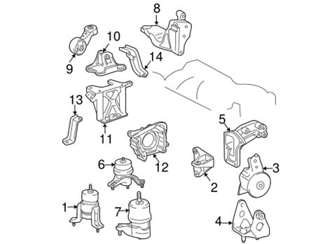 Engine And Trans Mounting For 2004 Toyota Sienna Longo Toyota Parts