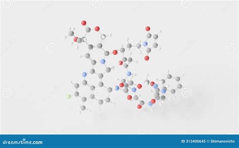 Deruxtecan Molecule 3d Molecular Structure Ball And Stick Model