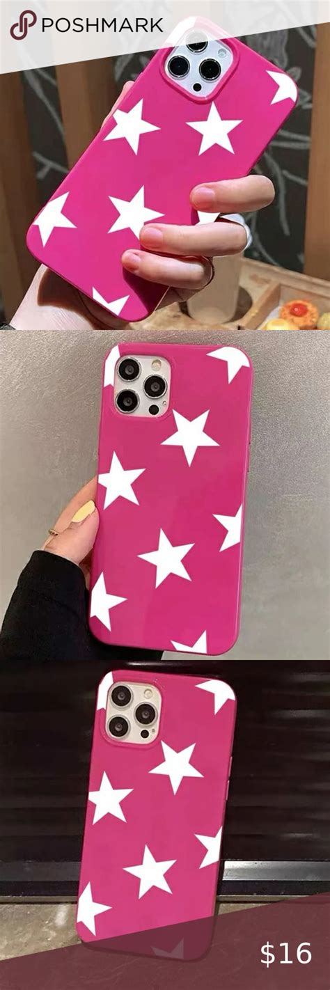 Iphone Pro Max Hot Pink Star Print Case Pink Stars Star Print Hot Pink