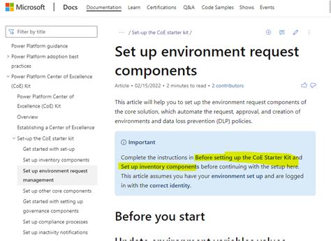 [coe starter kit bug] admin environment request flow failing