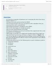 Introductory Database Concepts Exercises Examples Advantages Course Hero