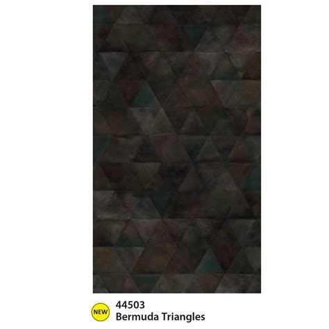 Black Wooden Merino Bermuda Triangles Full Crown Laminate Sheet For