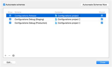 switching environments with configurations