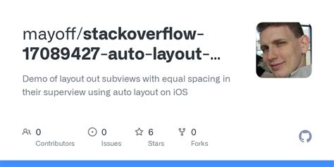 Github Mayoffstackoverflow 17089427 Auto Layout Equal Spacing Demo Of Layout Out Subviews