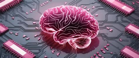 A Neural Interface Chip Illustrating Brain Computer Interaction Concept Premium Ai Generated Image