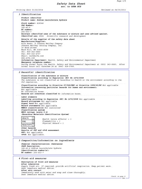 Fillable Online Product Name Sodium Taurocholate Hydrate Fax Email Print Pdffiller