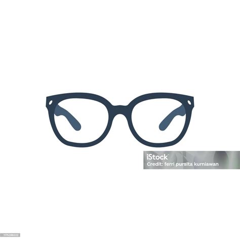 Glasses Icon Vector Eyeglasses Symbol Accessory Pictogram Flat Vector