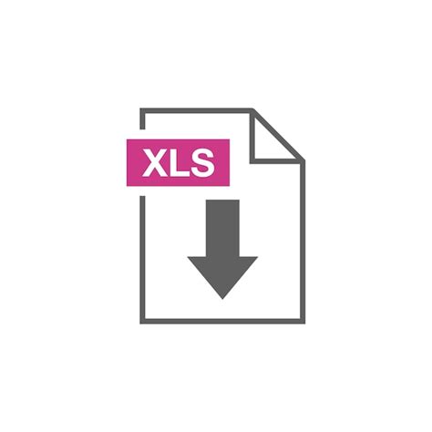 Premium Vector Xls Document Download Icon Vector Template