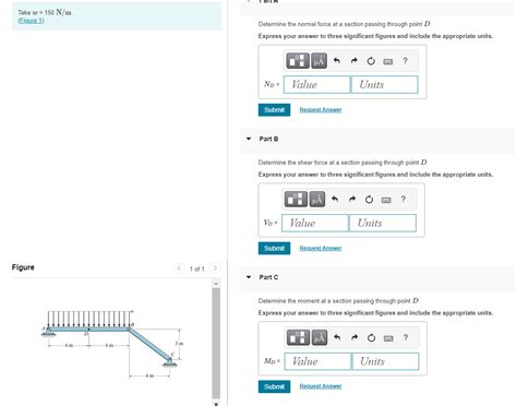 Solved Part BDetermine The Shear Force At A Section Passing Chegg