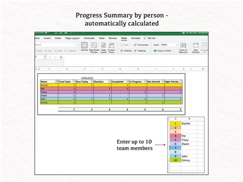To Do List Task Allocation Excel Spreadsheet Digital Download Excel Template Work Place To