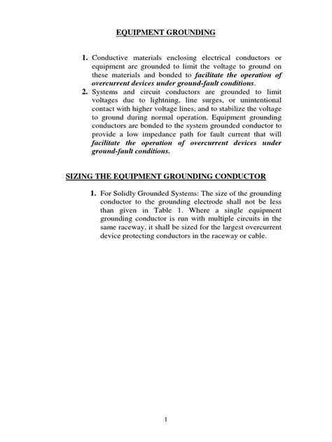 Equipment Grounding Pdf Electrical Conductor Electrical Engineering