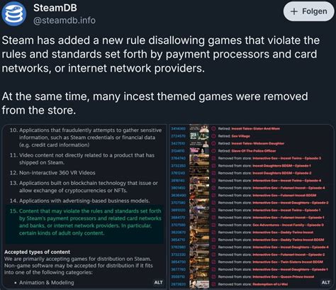 Steam Muss Sex Spiele Entfernen Die Richtlinien Der Zahlungsdienst