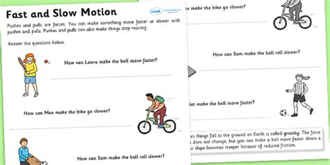 Faster And Slower Worksheet Teacher Made Twinkl
