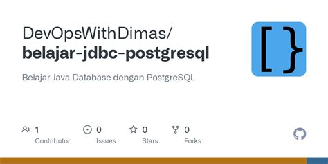 GitHub DevOpsWithDimas Belajar Jdbc Postgresql Belajar Java Database Dengan PostgreSQL