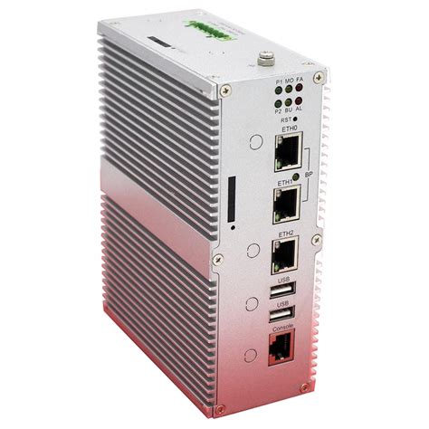 Din Rail Industrial Computer Embedded With 3 Rj45 Gbe Network Ports