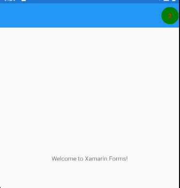 C Xamarin Forms Actionbar Toolbar With Templated Button Stack