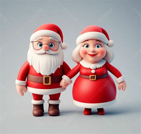 Papai E Mamãe Noel De Mãos Dadas Fotos Ia Premium Download