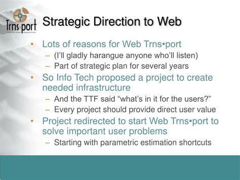PPT Shortcut To Parametric Estimation Via Web Trns Port PowerPoint Presentation ID