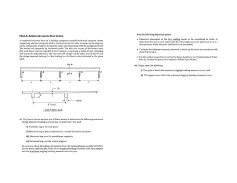 Solved Part A Reinforced Concrete Floor System A Reinforced